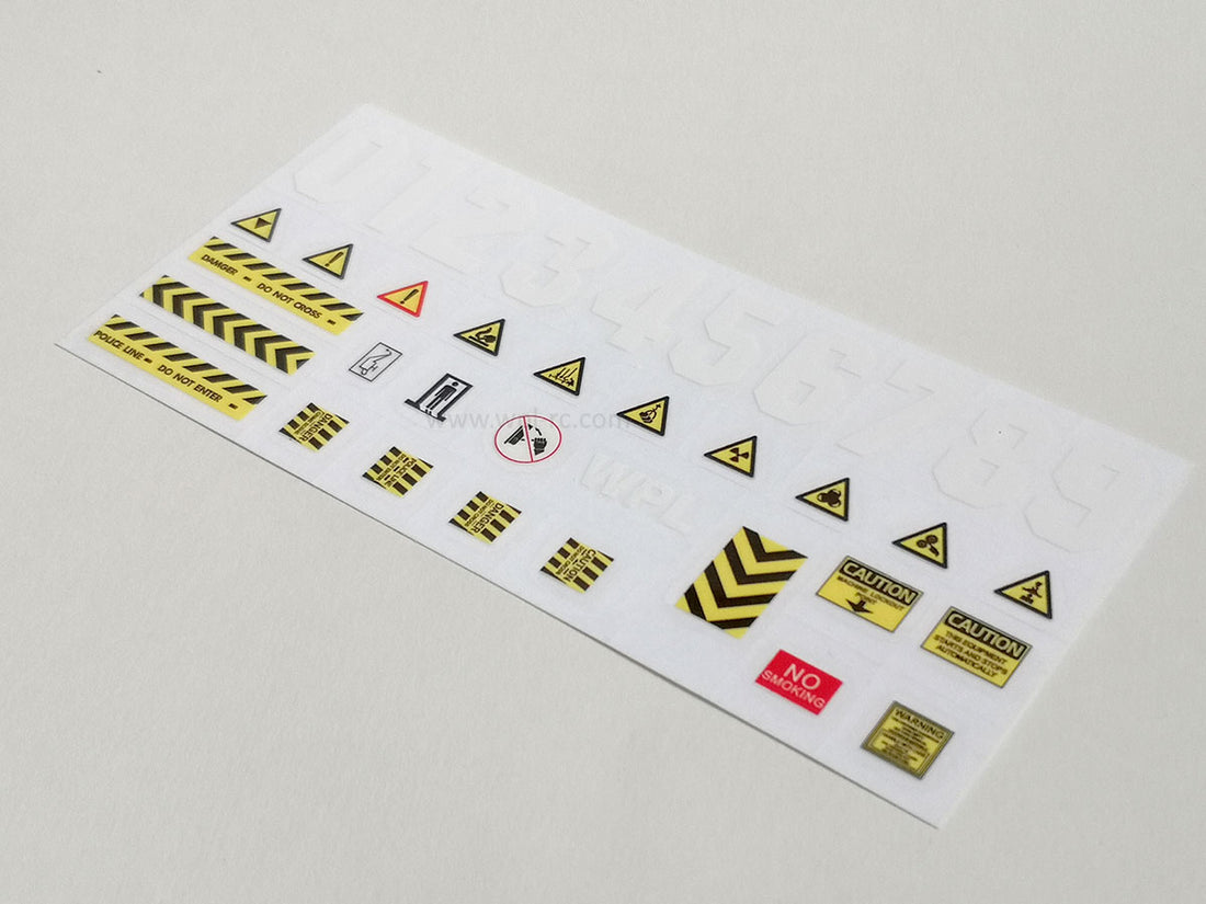 Warning Caution Sticker Decal – WPL RC Official Store