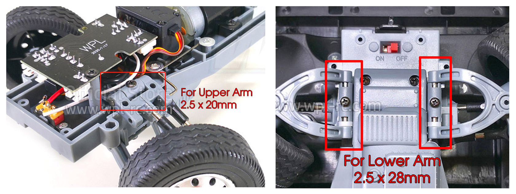 D12 D42 Upper & Lower Arm Steel Shaft – WPL RC Official Store