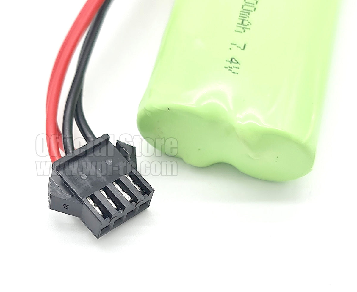 2pcs 2S 7.4V 500mAh Li-Ion Battery 14500 (New 4 Pins) – WPL RC Official ...