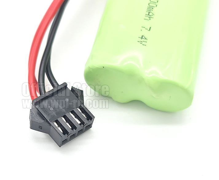 2pcs 2S 7.4V 500mAh Li-Ion Battery 14500 (New 4 Pins) – WPL RC Official ...