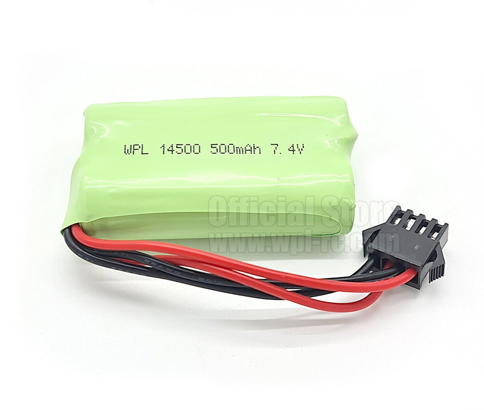 2pcs 2S 7.4V 500mAh Li-Ion Battery 14500 (New 4 Pins) – WPL RC Official Store